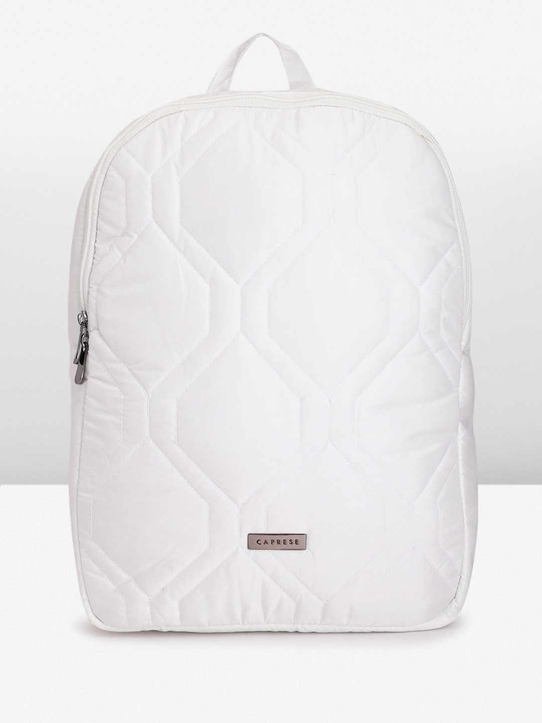 Buy Caprese Women Geometric Self Design Medium Sized Backpack ...