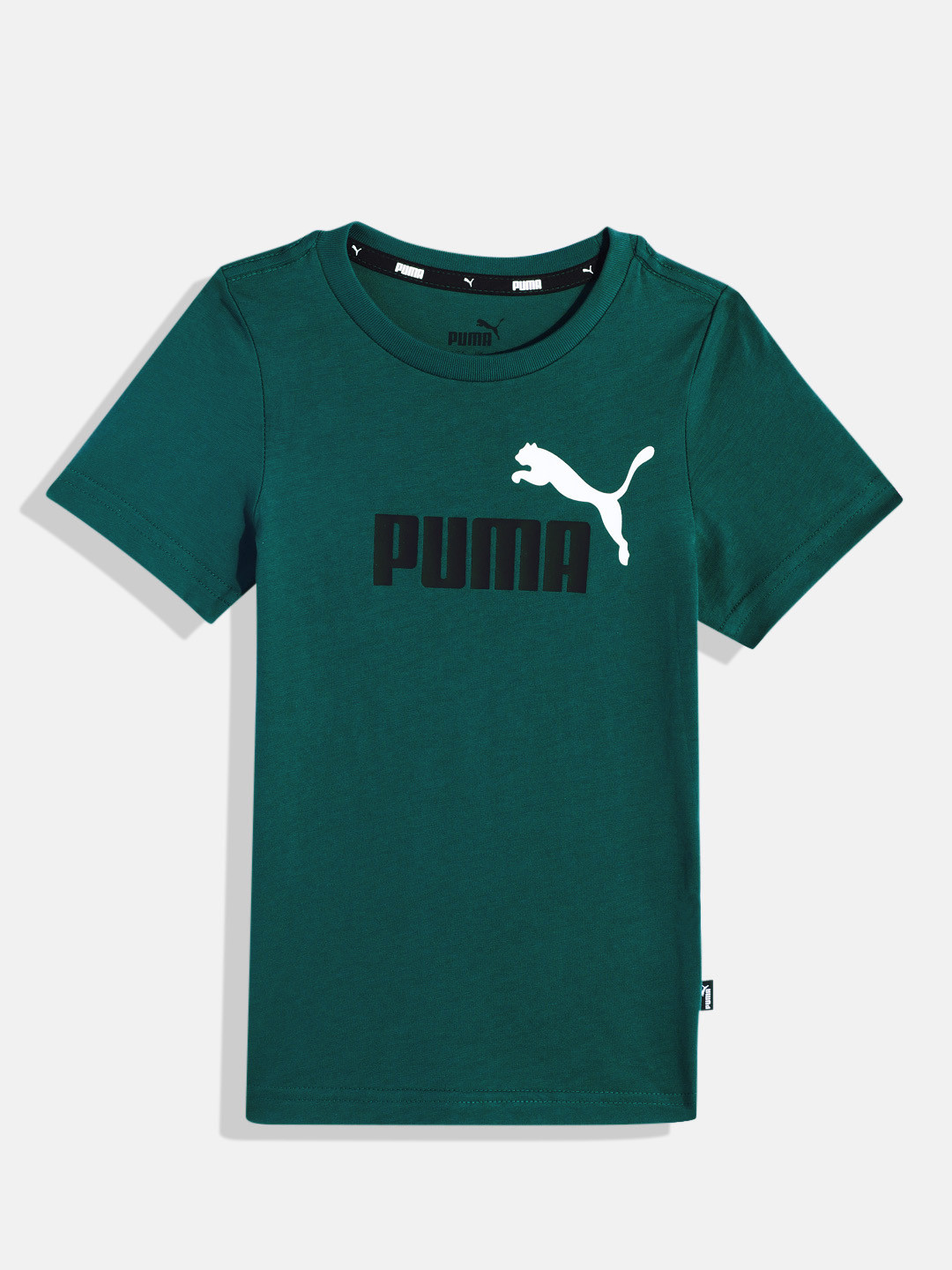 Buy Puma Boys Brand Logo Printed Pure Cotton Essentials T Shirt ...