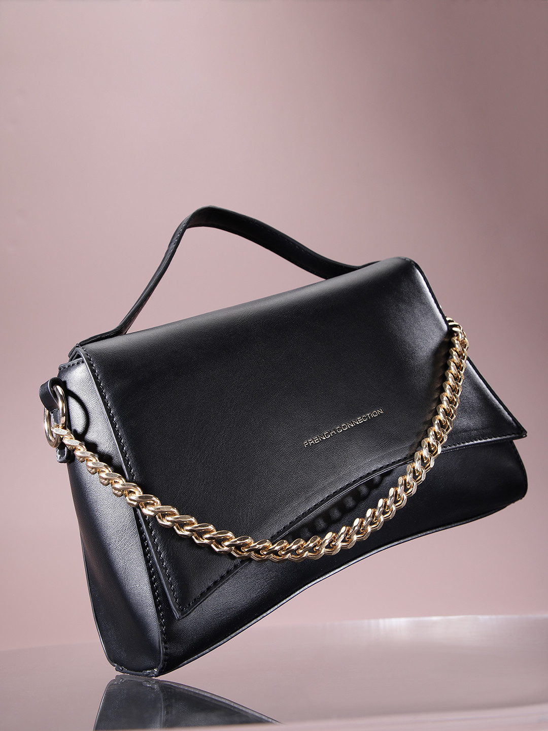 Buy French Connection Solid Structured Handheld Bag - Handbags for ...