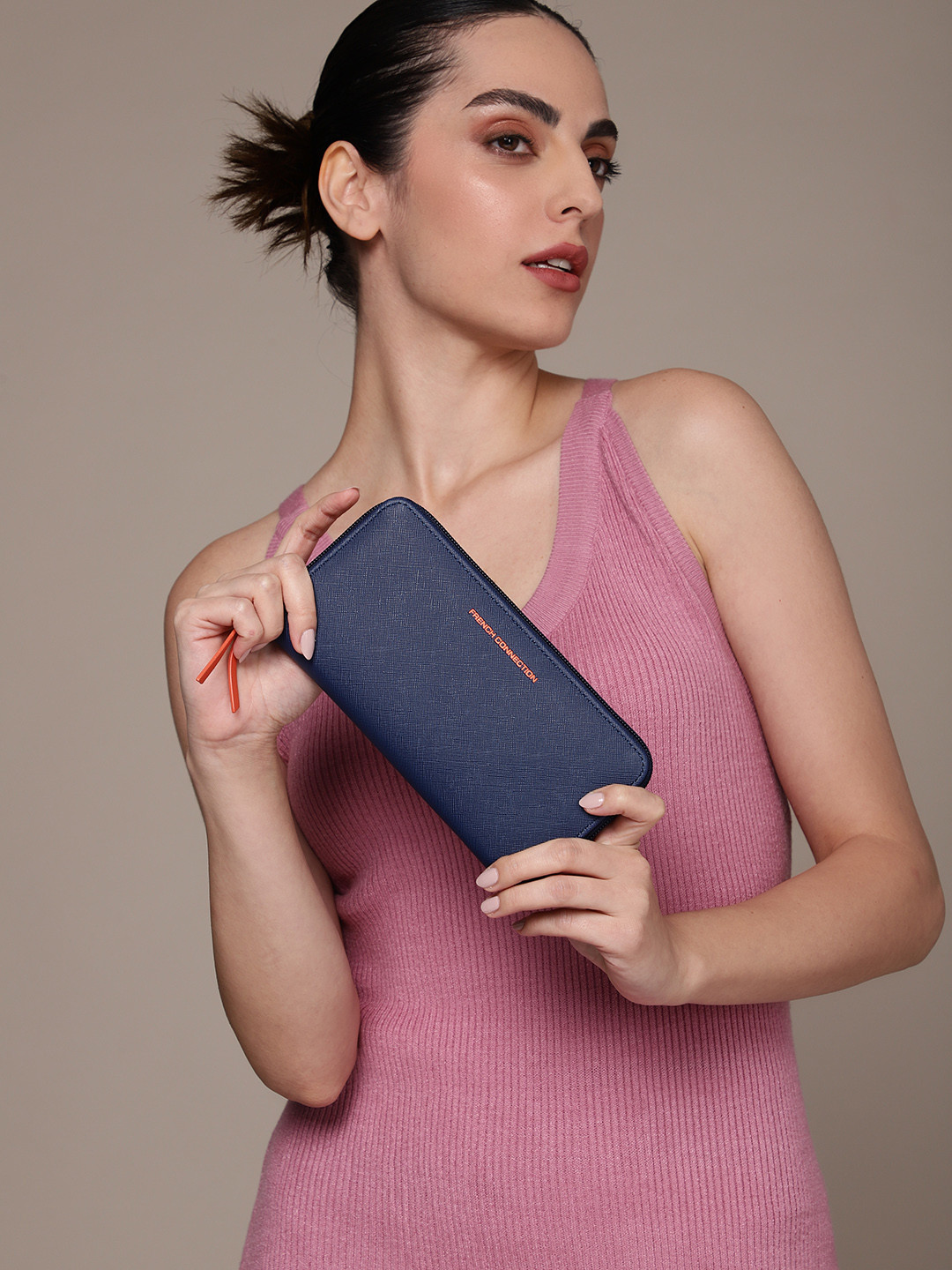 Buy French Connection Women Leather Zip Around Wallet - Wallets for ...