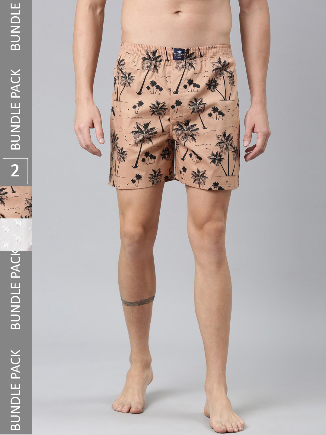 Buy Metronaut Pack Of 2 Conversational Printed Pure Cotton Boxers ...