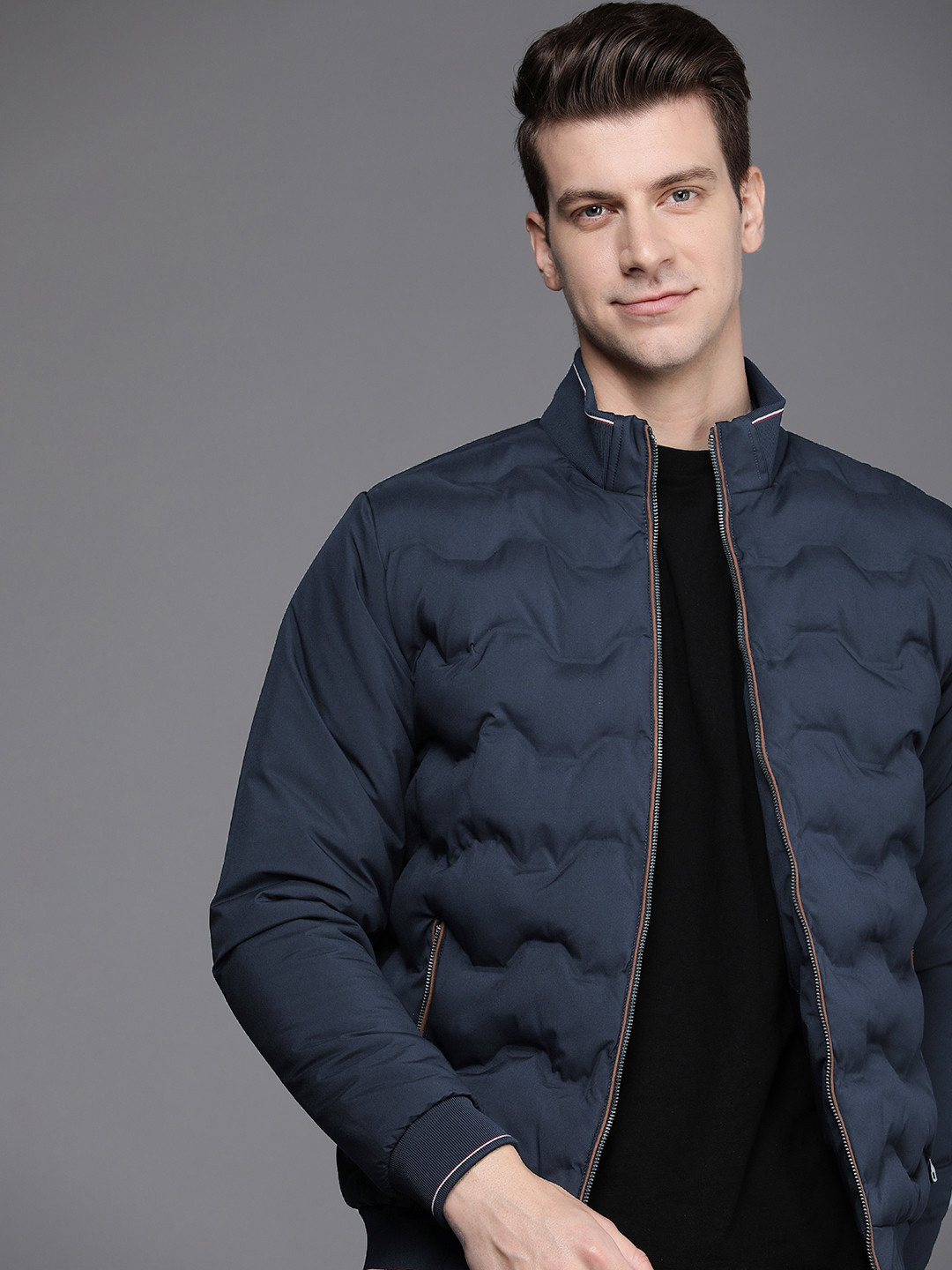 Buy Allen Solly Men Solid Padded Jacket - Jackets for Men 24094258 | Myntra