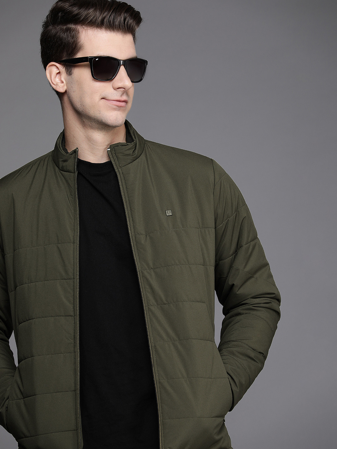 Buy Allen Solly Solid Padded Jacket - Jackets for Men 24094310 | Myntra