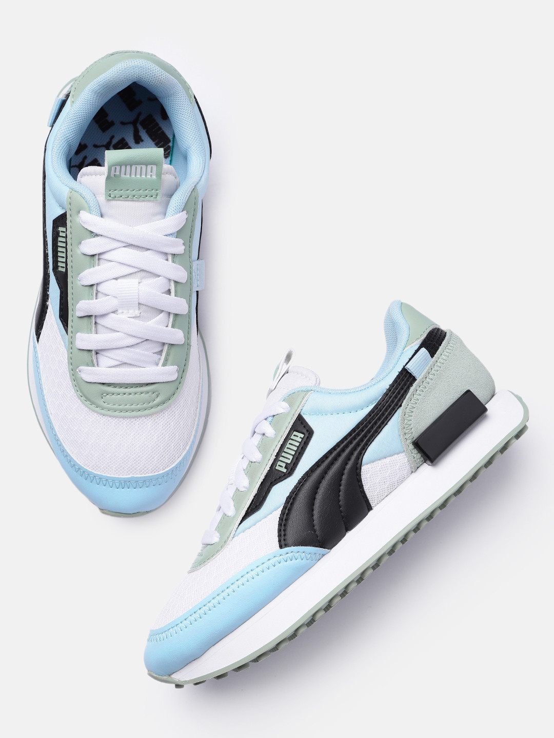 Buy Puma Women Colourblocked & Textured Future Rider Pastel Sneakers ...