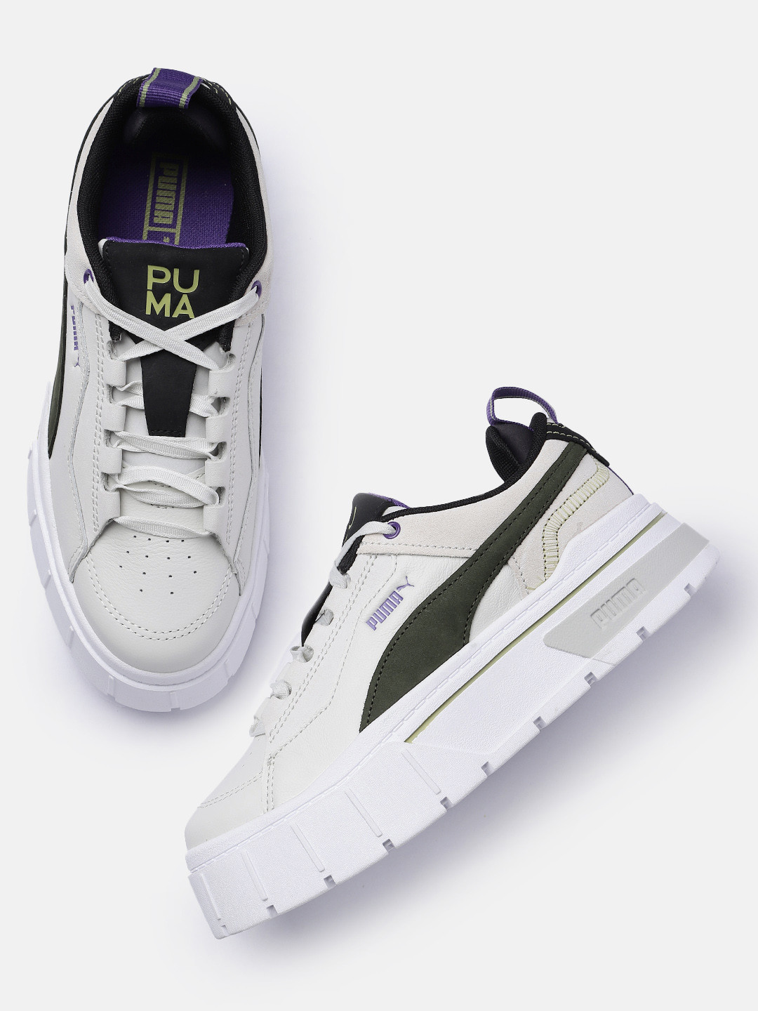 Buy Puma Women Mayze Stack XPL Infuse Leather Sneakers - Casual Shoes ...