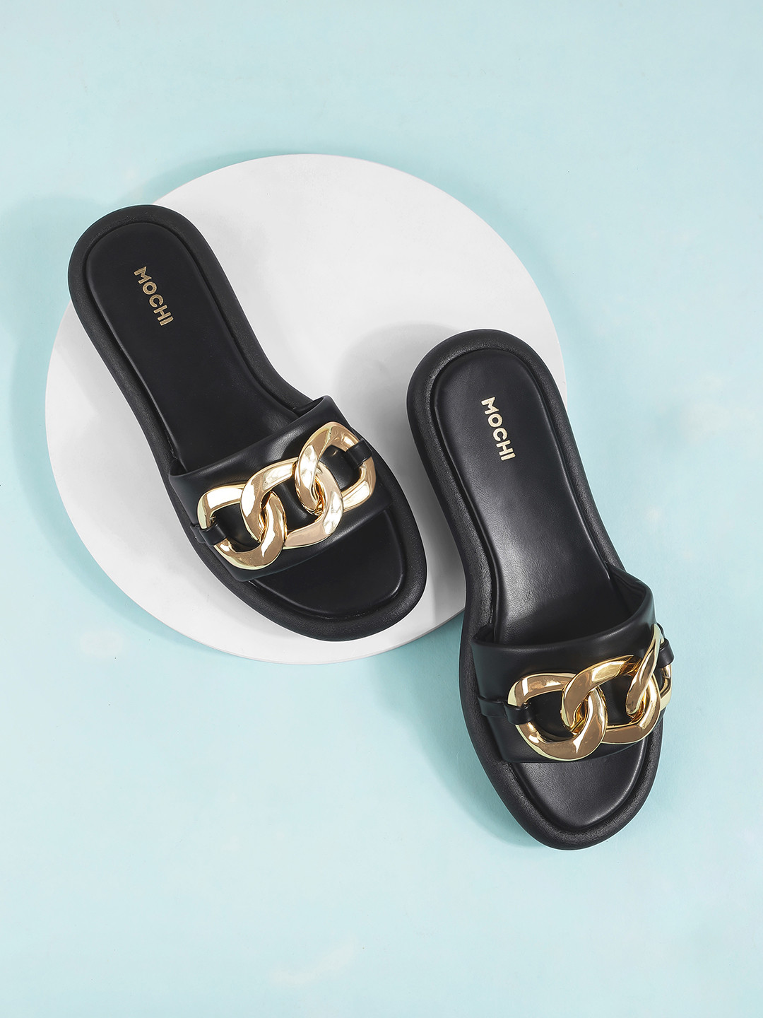 Buy Mochi Buckle Embellished Open Toe Flats - Flats for Women 24098644 ...