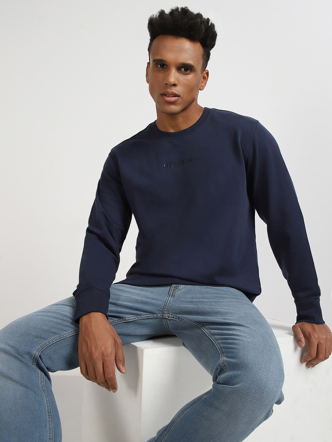 Buy Lee Round Neck Cotton Sweatshirt - Sweatshirts for Men 24101614 ...