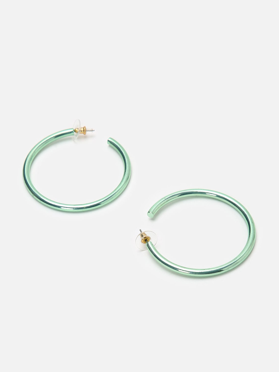 Buy FOREVER 21 Silver Plated Circular Hoops - Earrings for Women ...