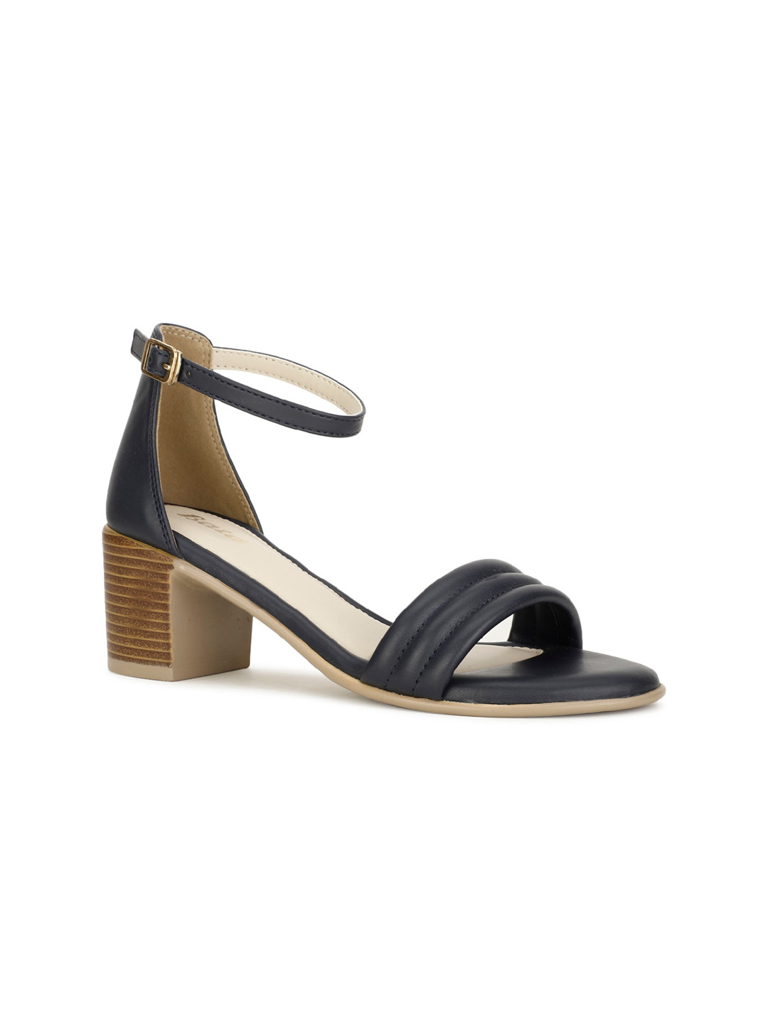 Buy Bata Textured Open Toe Block Heels With Ankle Loop Heels For Women 24110944 Myntra