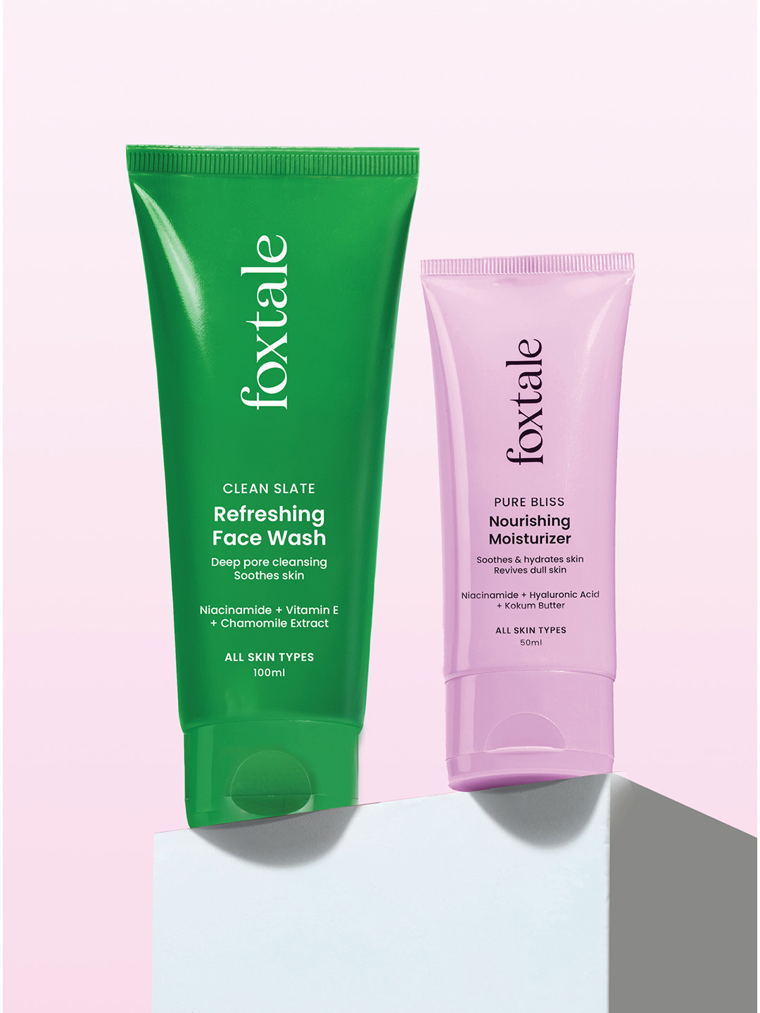 Buy FoxTale Set Of Daily Glowing Face Moisturiser 50 Ml + Oil Control ...