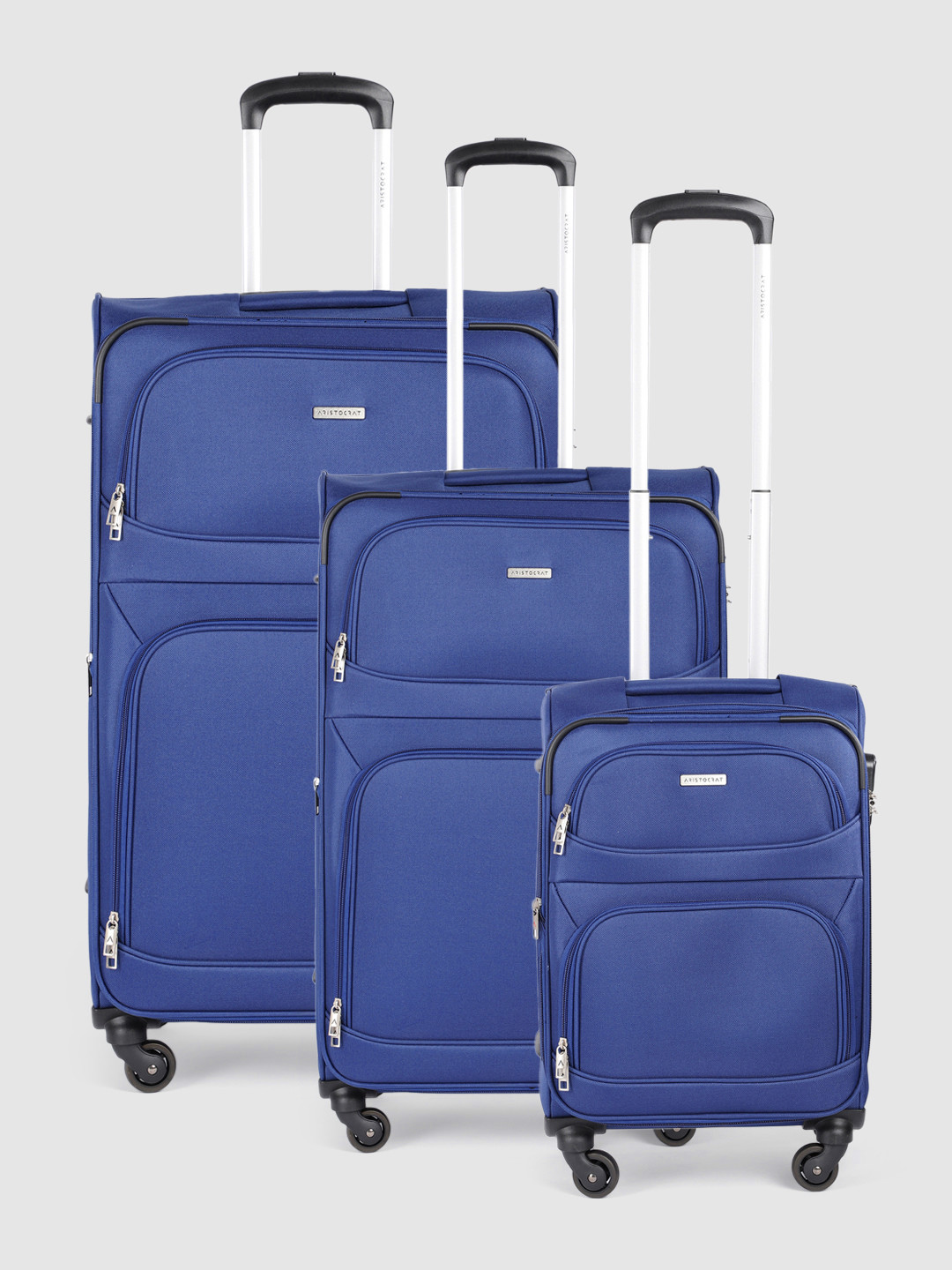 Buy Aristocrat Unisex Solid Set Of 3 Trigon Soft Sided Large Medium ...