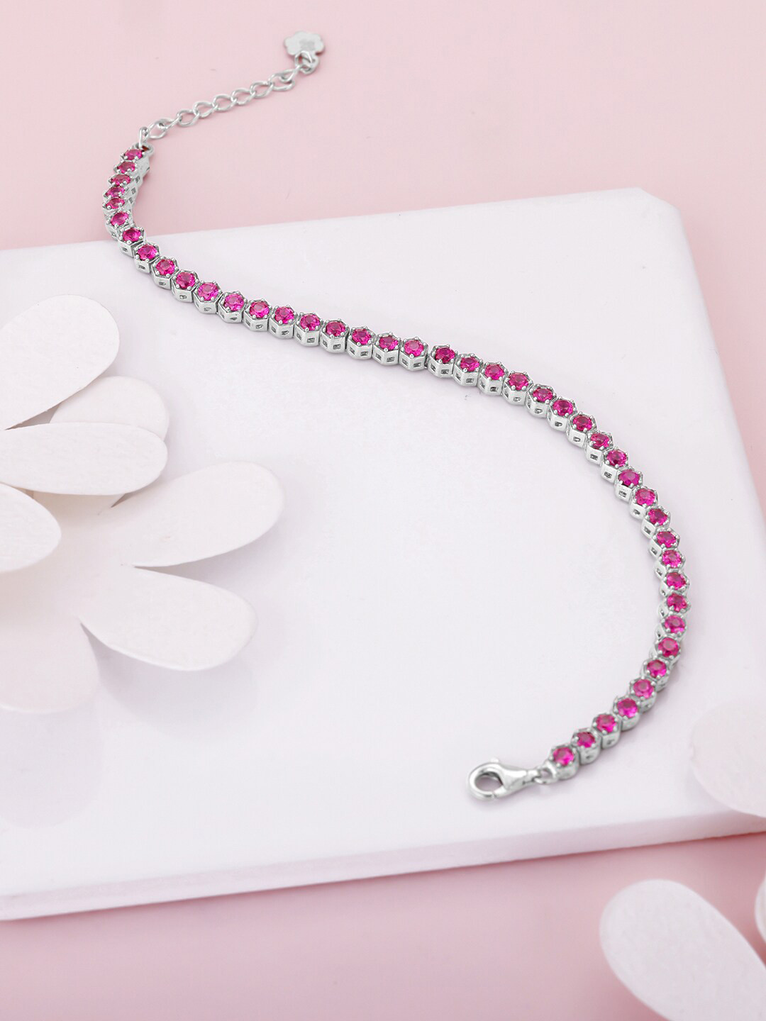 Buy GIVA 925 Sterling Silver Rhodium Plated Adjustable Ling Bracelet ...