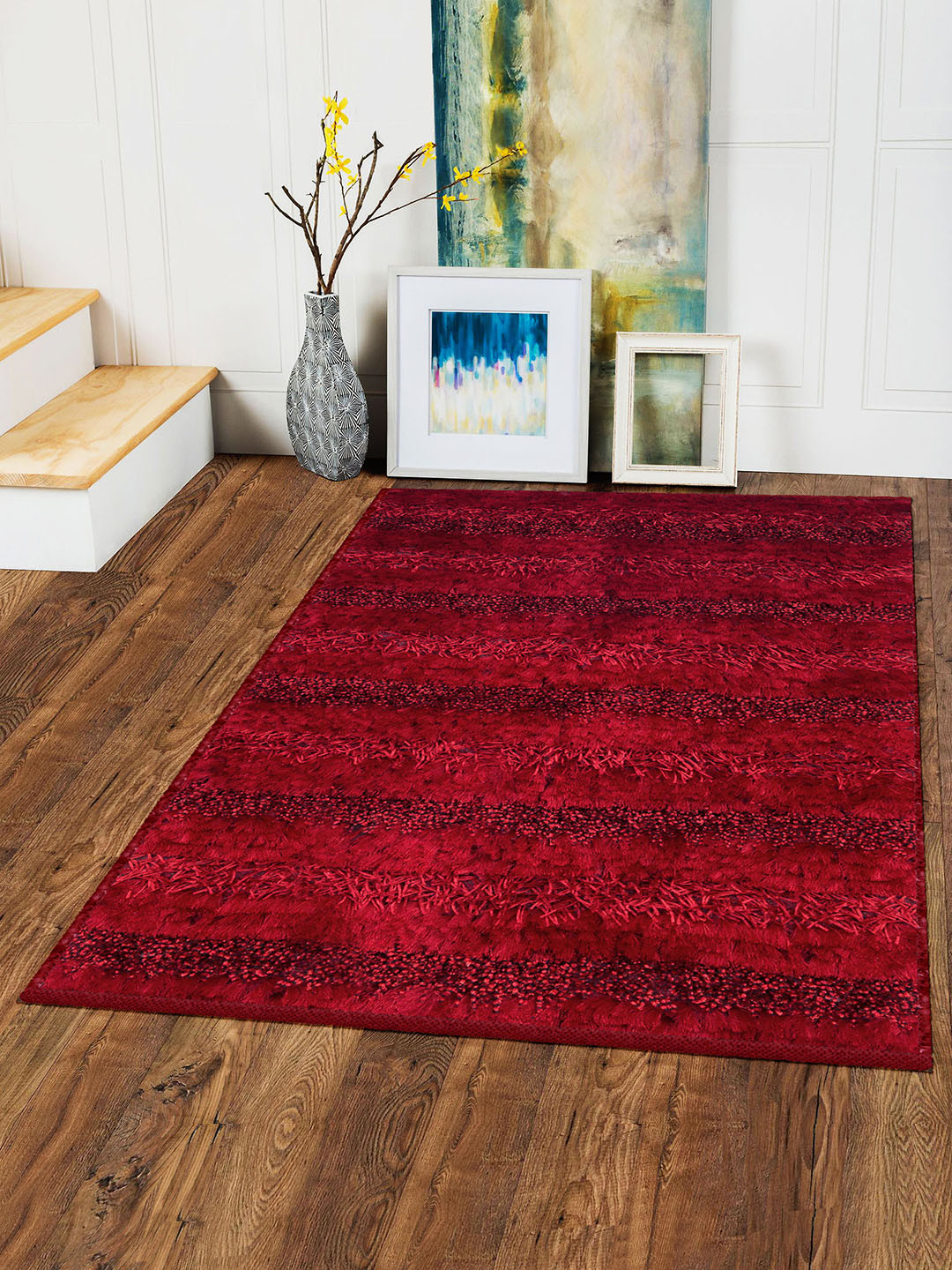 Buy Story@home Red Striped Carpet - Carpets for Unisex 2411807 | Myntra