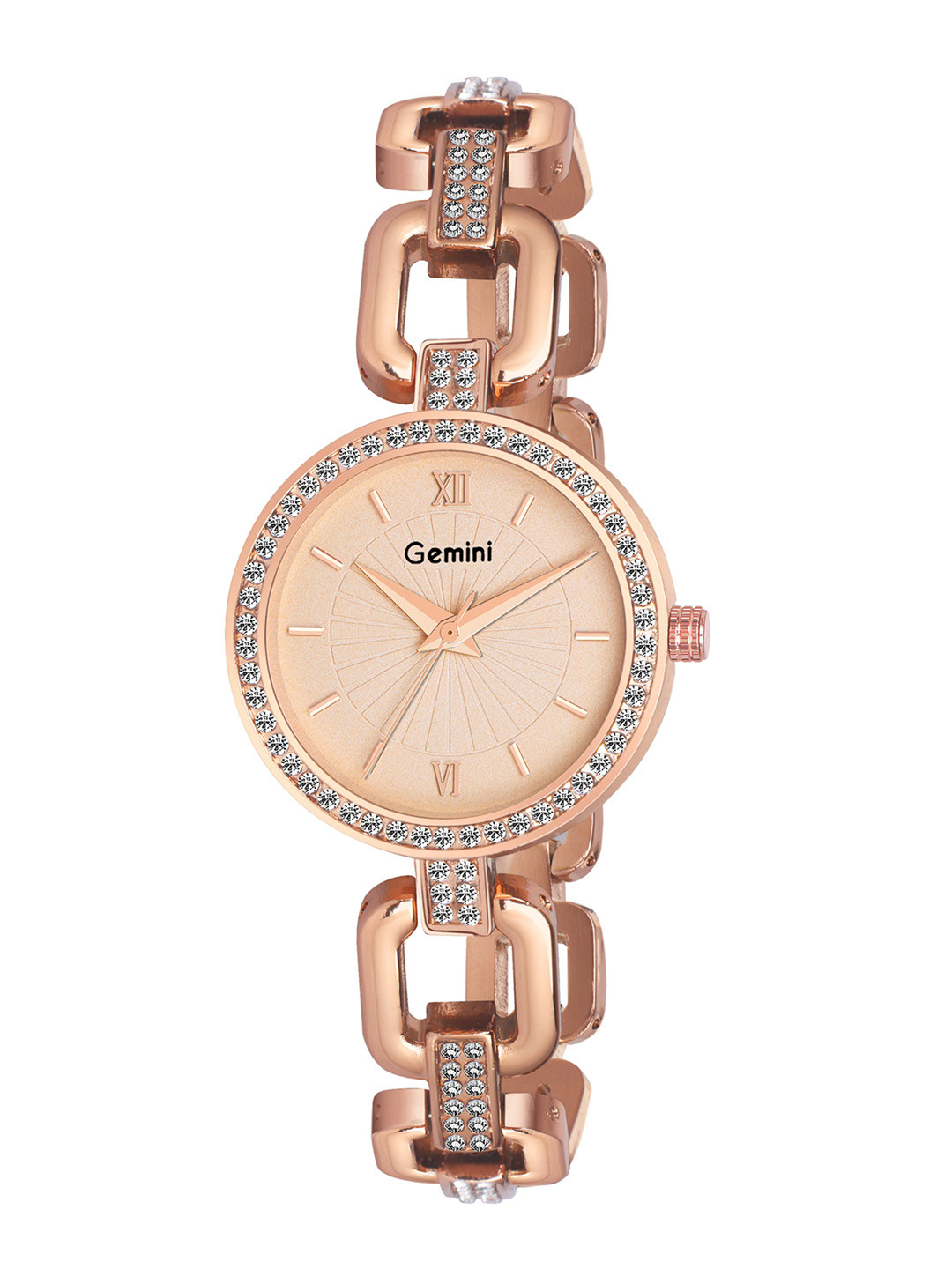 Buy GEMINI Women Embellished Dial & Stainless Steel Bracelet Style ...