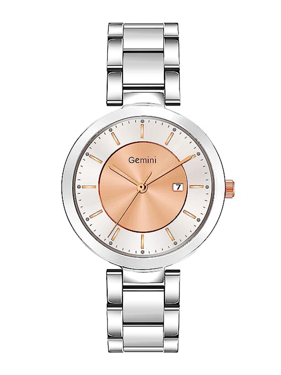 Buy GEMINI Women Embellished Dial & Stainless Steel Bracelet Style ...
