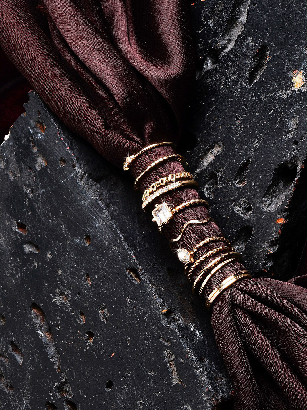 Buy Accessorize Set Of 12 Crystal Rings - Ring for Women 24133744 | Myntra