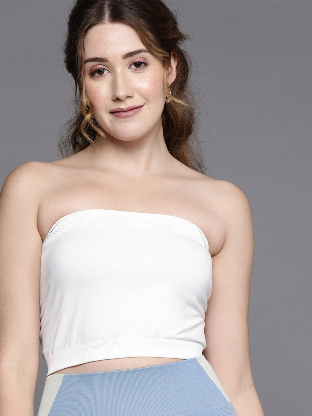 Buy Inddus White Full Coverage All Day Comfort Bandeau Bra - Bra for ...