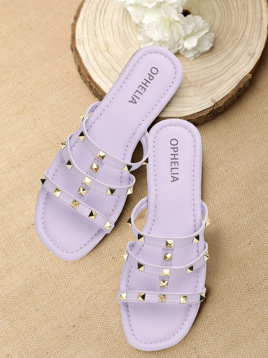 Buy OPHELIA Embellished Open Toe Flats - Flats for Women 24140278 | Myntra