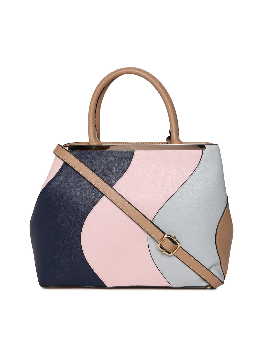 Buy CODE By Lifestyle Blue & Pink Colourblocked Shoulder Bag - Handbags ...