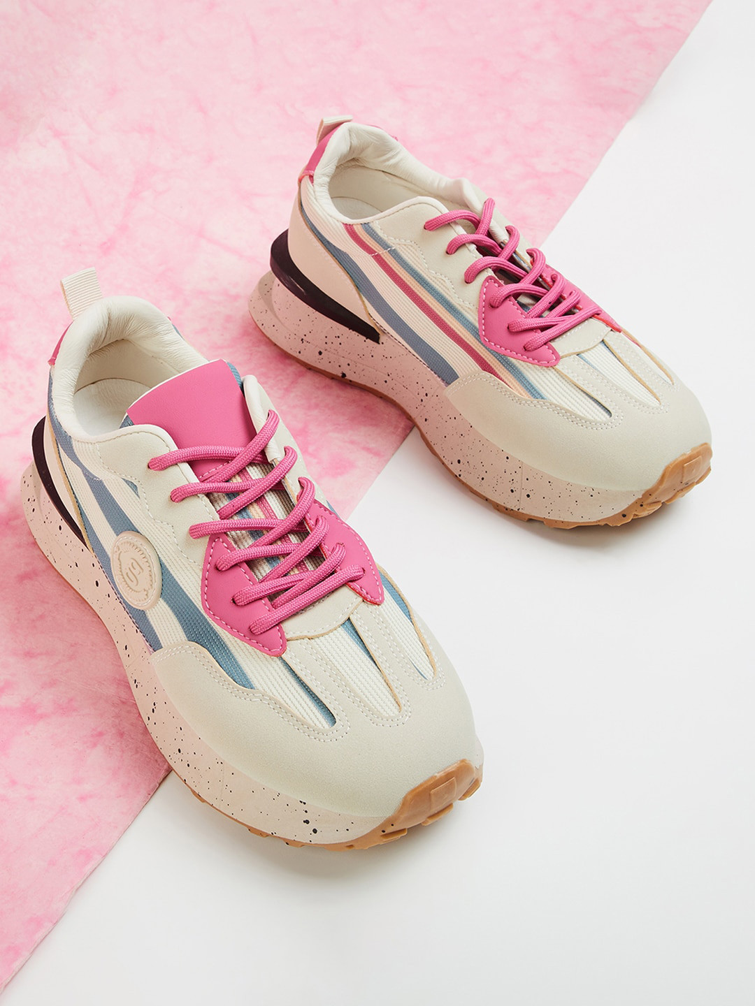 Buy Ginger By Lifestyle Women Striped Lace Up Sneakers - Casual Shoes ...