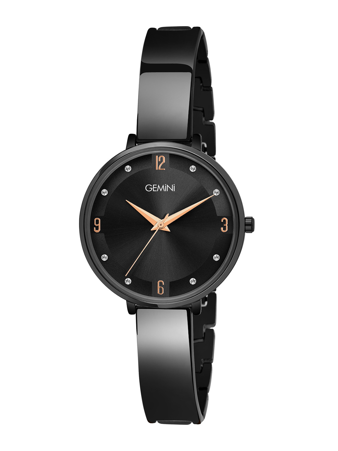 Buy GEMINI Women Embellished Dial & Stainless Steel Straps Analogue ...