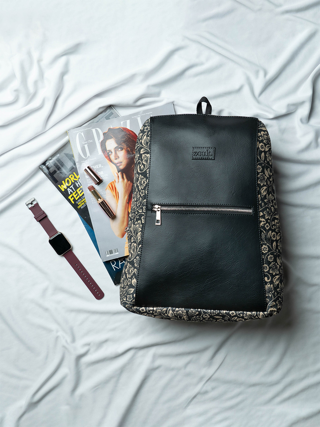 Buy ZOUK Women Vegan Leather 14 Inch Laptop Backpack - Backpacks for ...