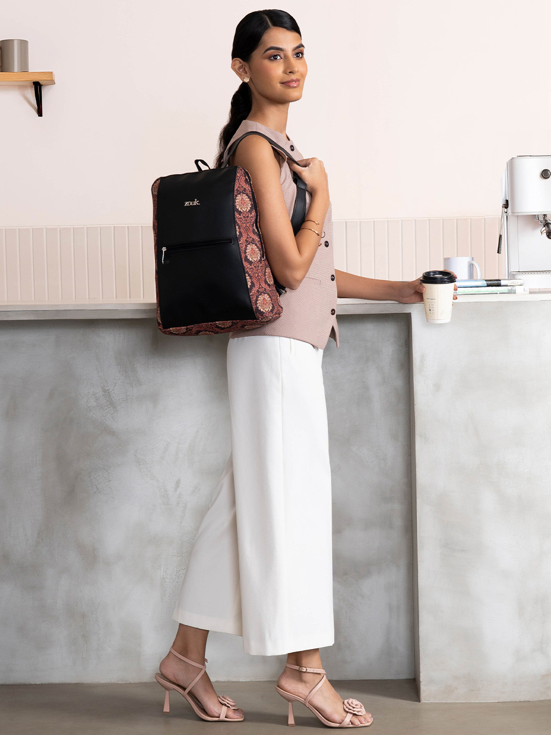 Buy ZOUK Women Printed Backpack 14 Inch Laptop - Backpacks for Women ...