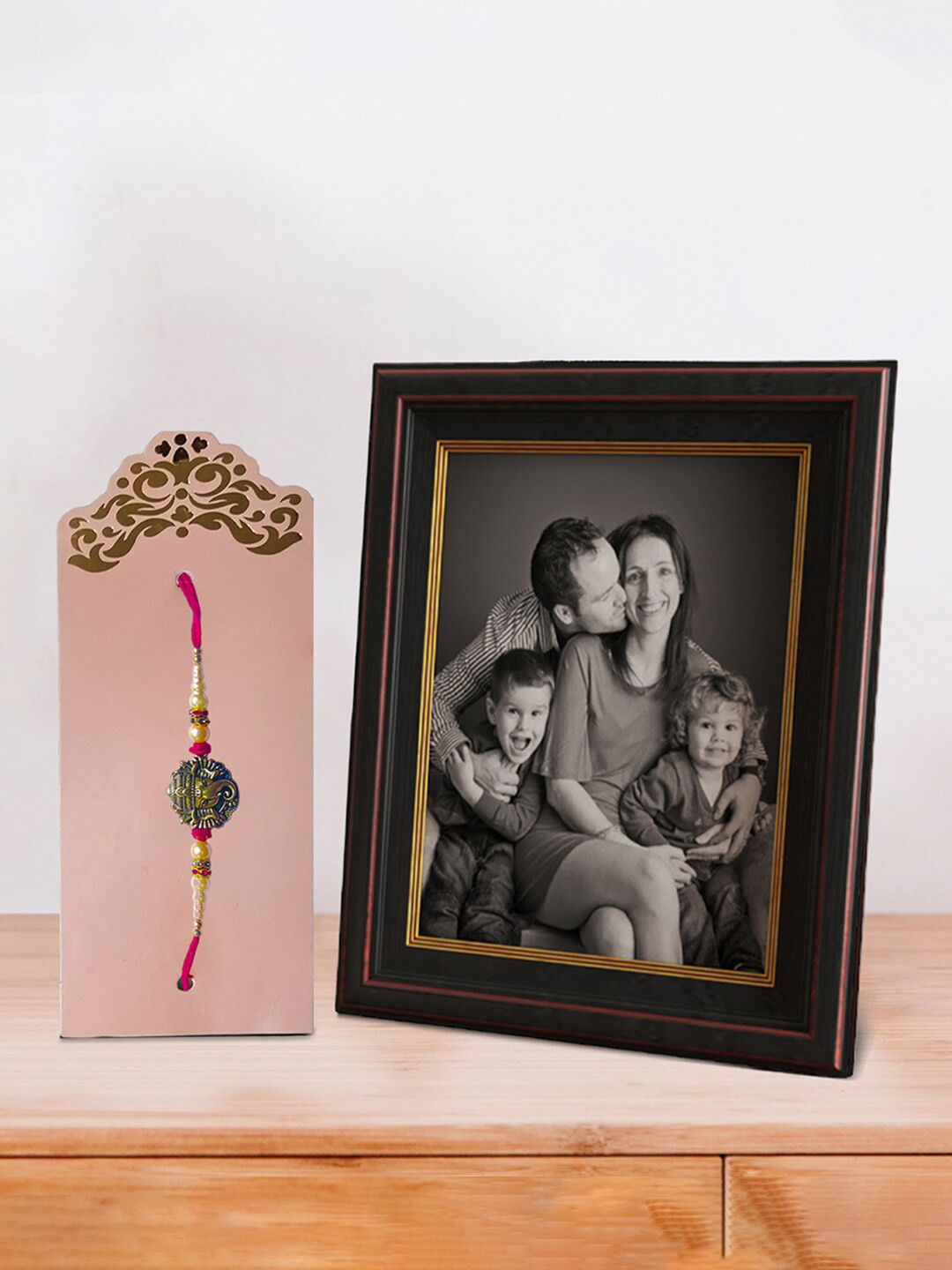 Buy Art Street Lord Ganesha Rakhi With Photo Frame - Rakhi Gift Set for ...