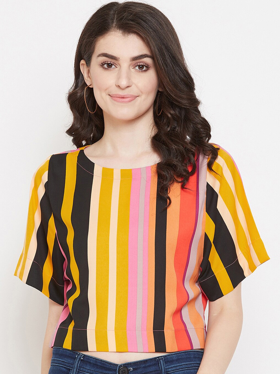 Buy BAESD Striped Crop Regular Top - Tops for Women 24157200 | Myntra
