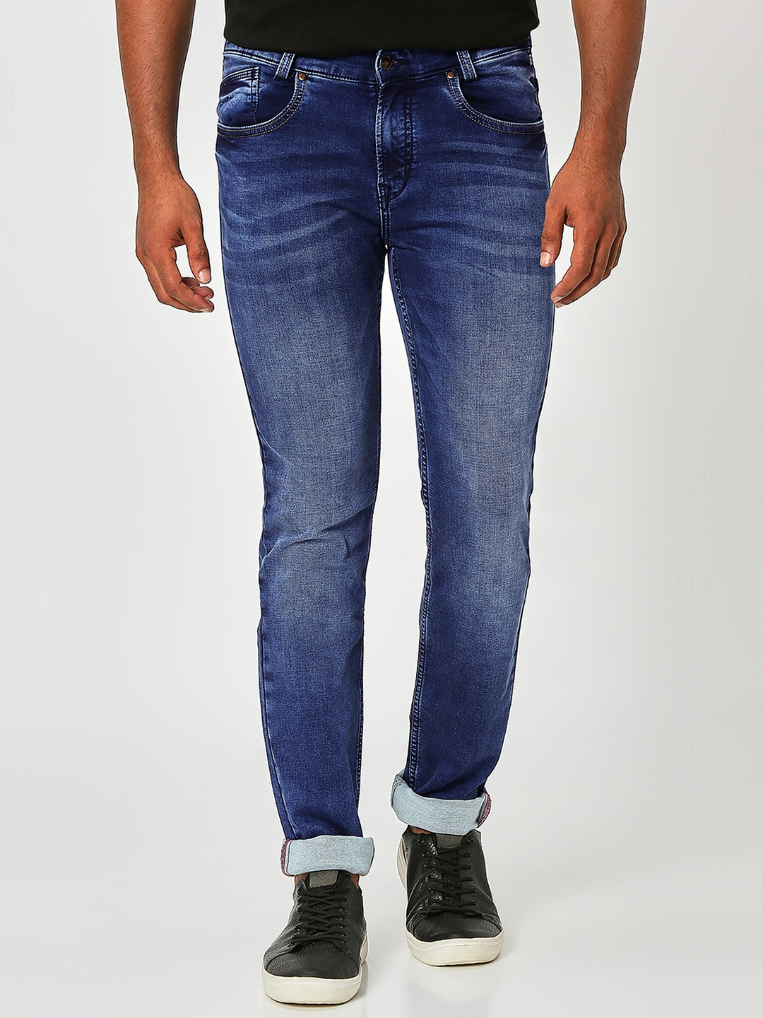 Buy Mufti Men Narrow Fit Heavy Fade Stretchable Jeans - Jeans for Men ...