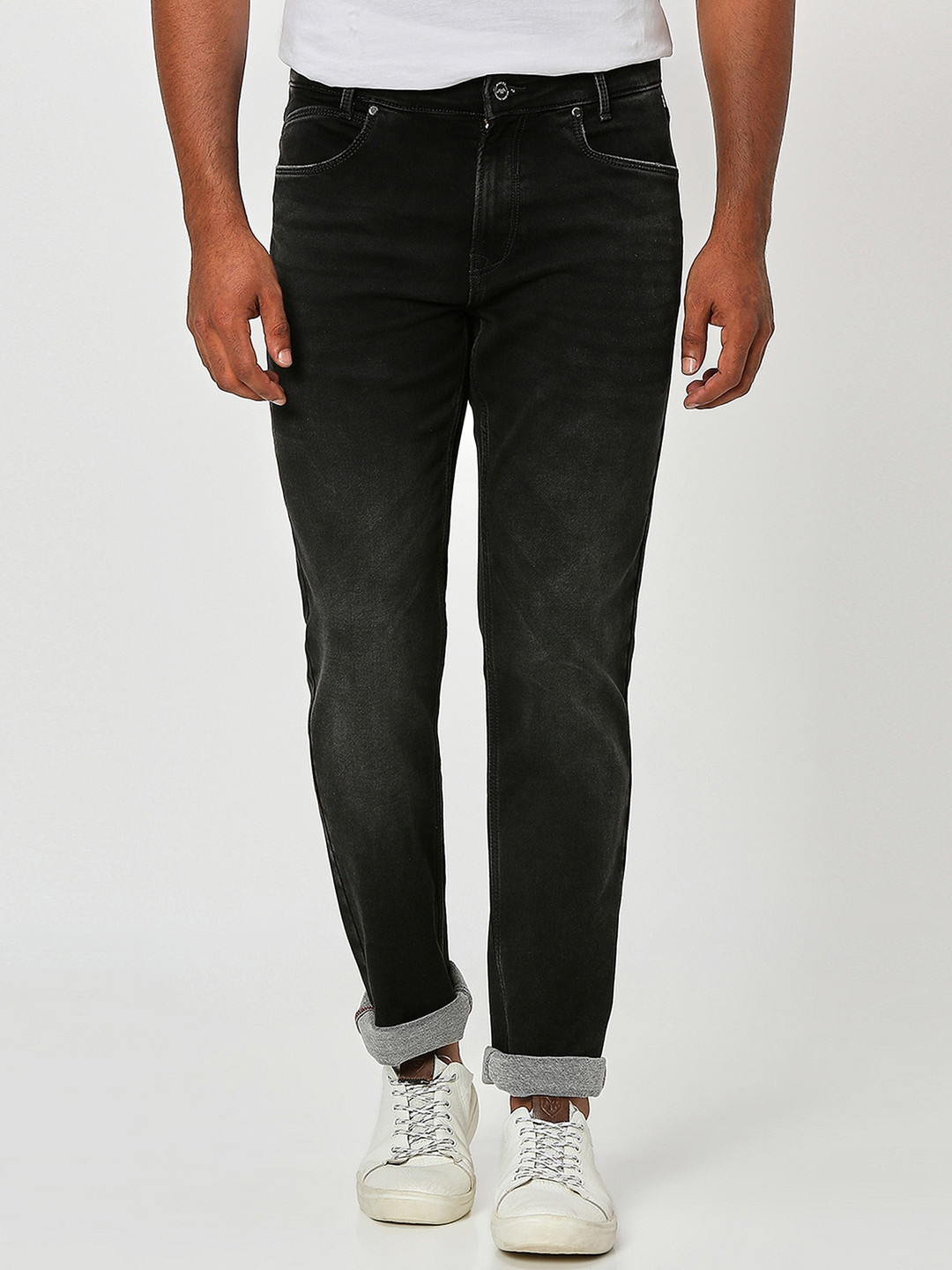 Buy Mufti Men Straight Fit Light Fade Stretchable Jeans - Jeans for Men ...
