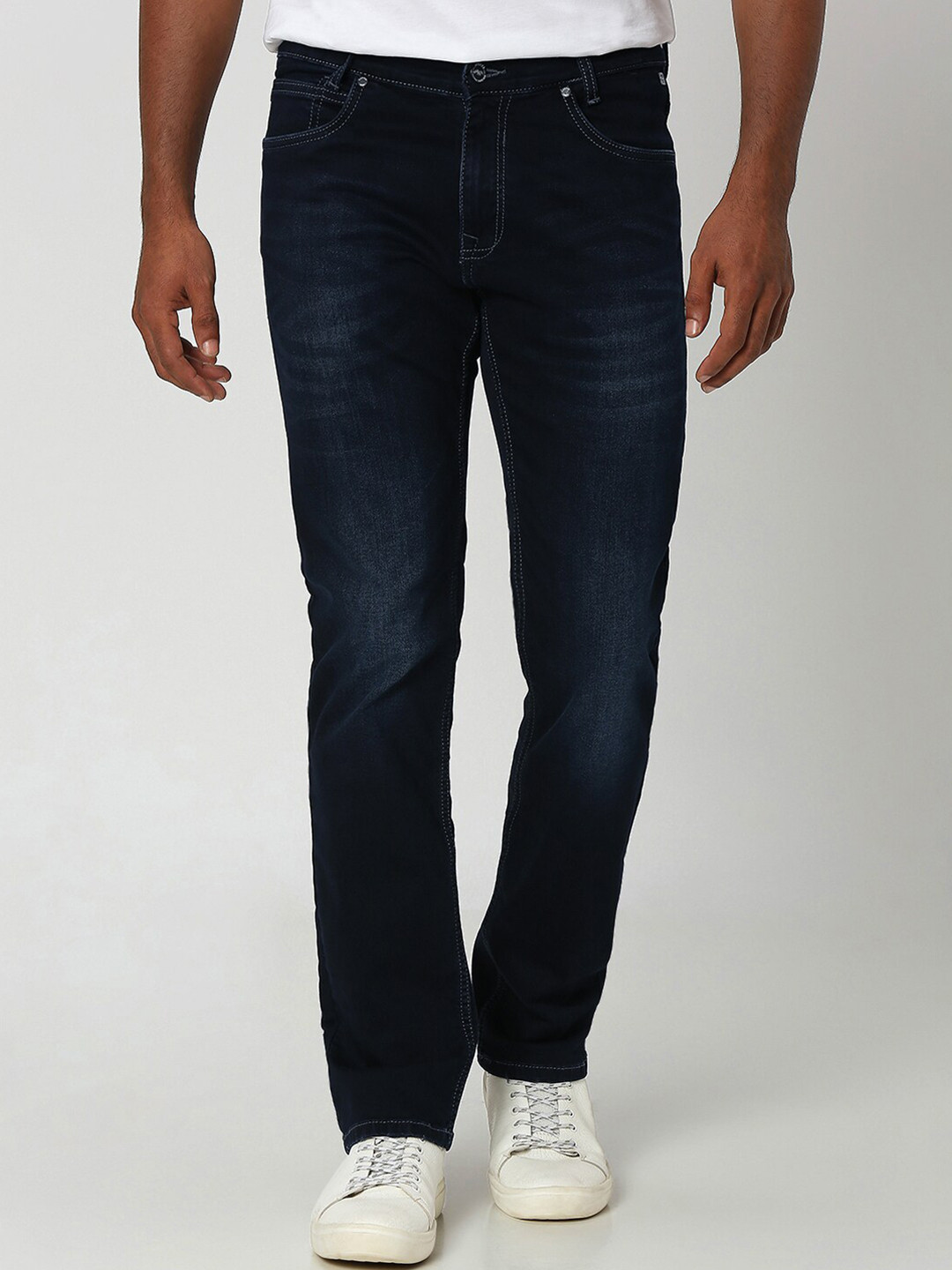 Buy Mufti Men Straight Fit Light Fade Stretchable Jeans - Jeans for Men ...