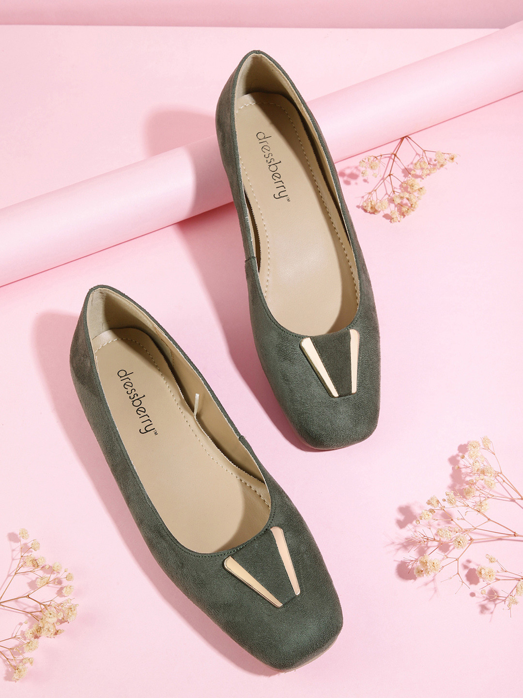 Buy DressBerry Women Square Toe Ballerinas - Ballerinas for Women ...