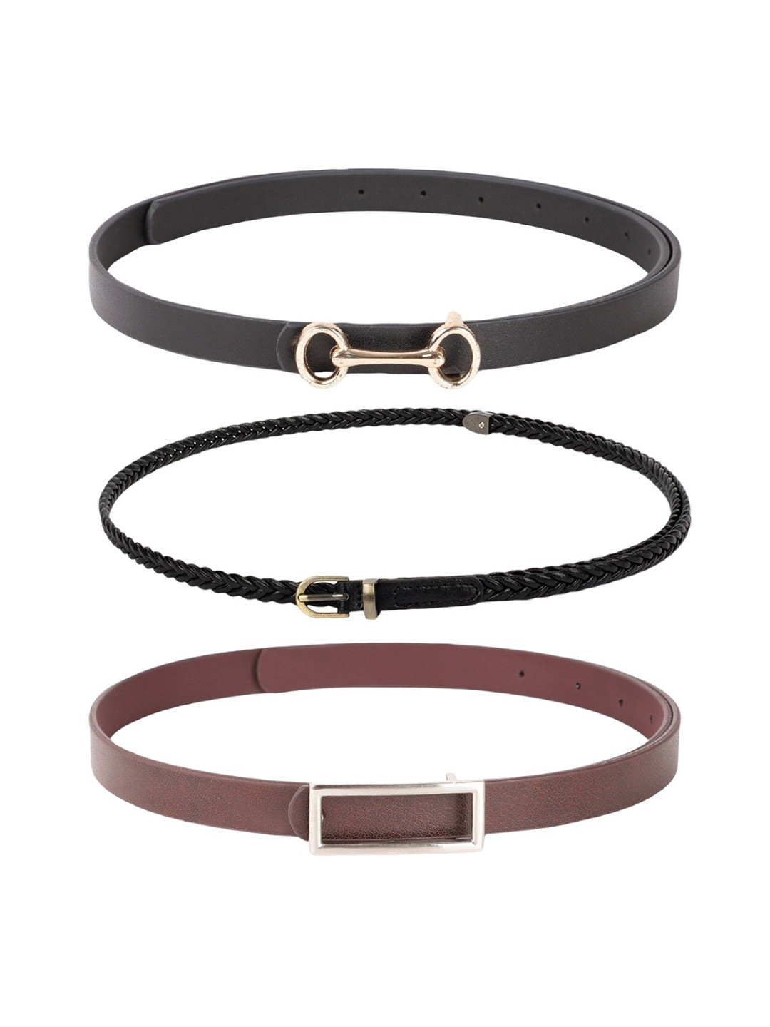 Buy CRUSSET Women Set Of 3 Textured Belt - Belts for Women 24170798 ...