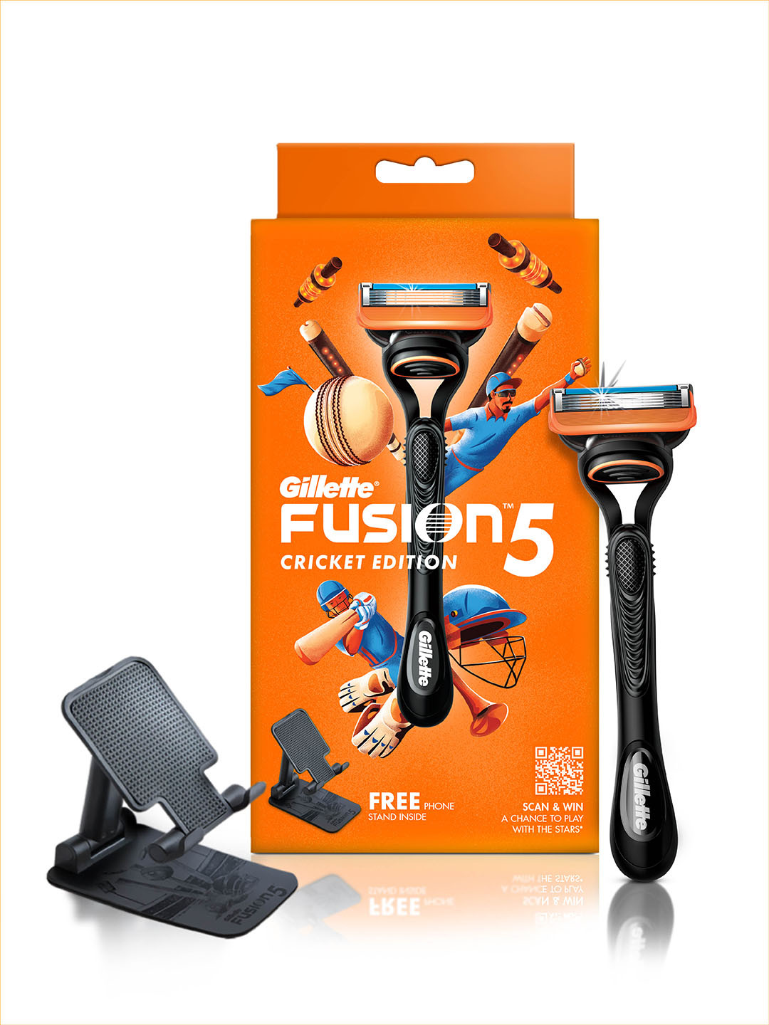 Buy Gillette Fusion5 Cricket Edition Manual Razor With A Styling Back ...