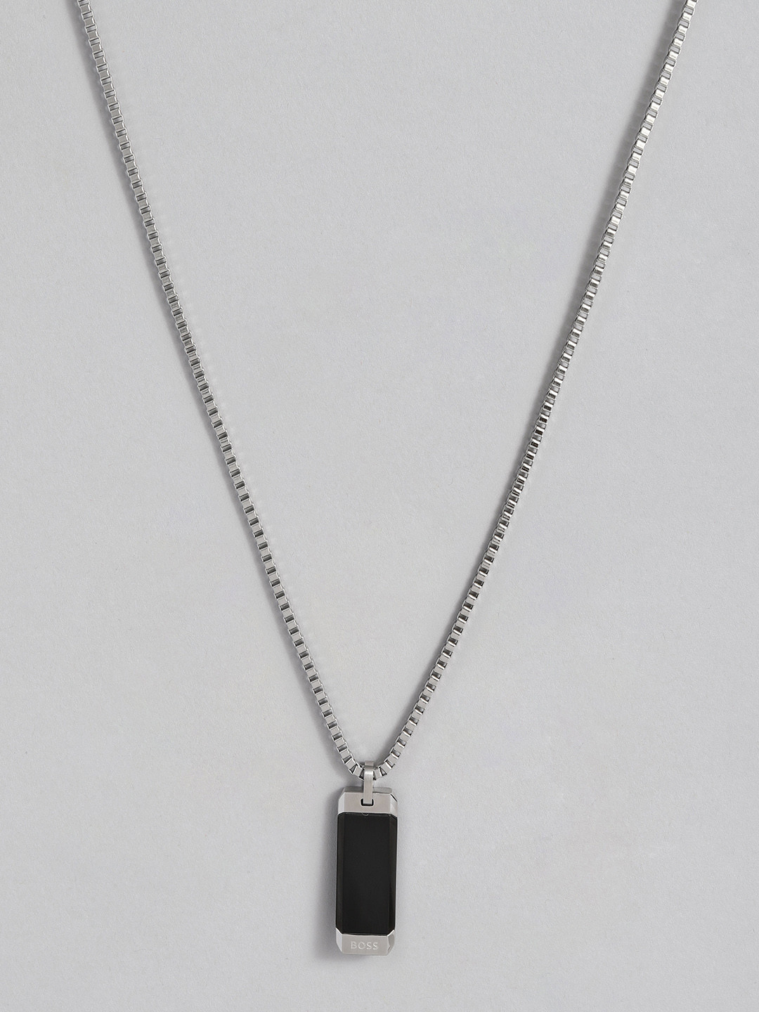 Buy Hugo Boss Men Bennett Stainless Steel Pendant With Chain - Pendant ...