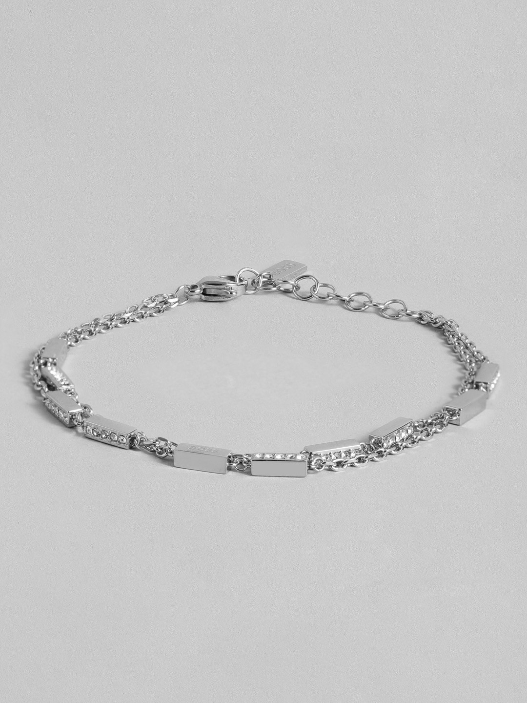 Buy Hugo Boss Women Laria Crystal Stainless Steel Charm Bracelet ...