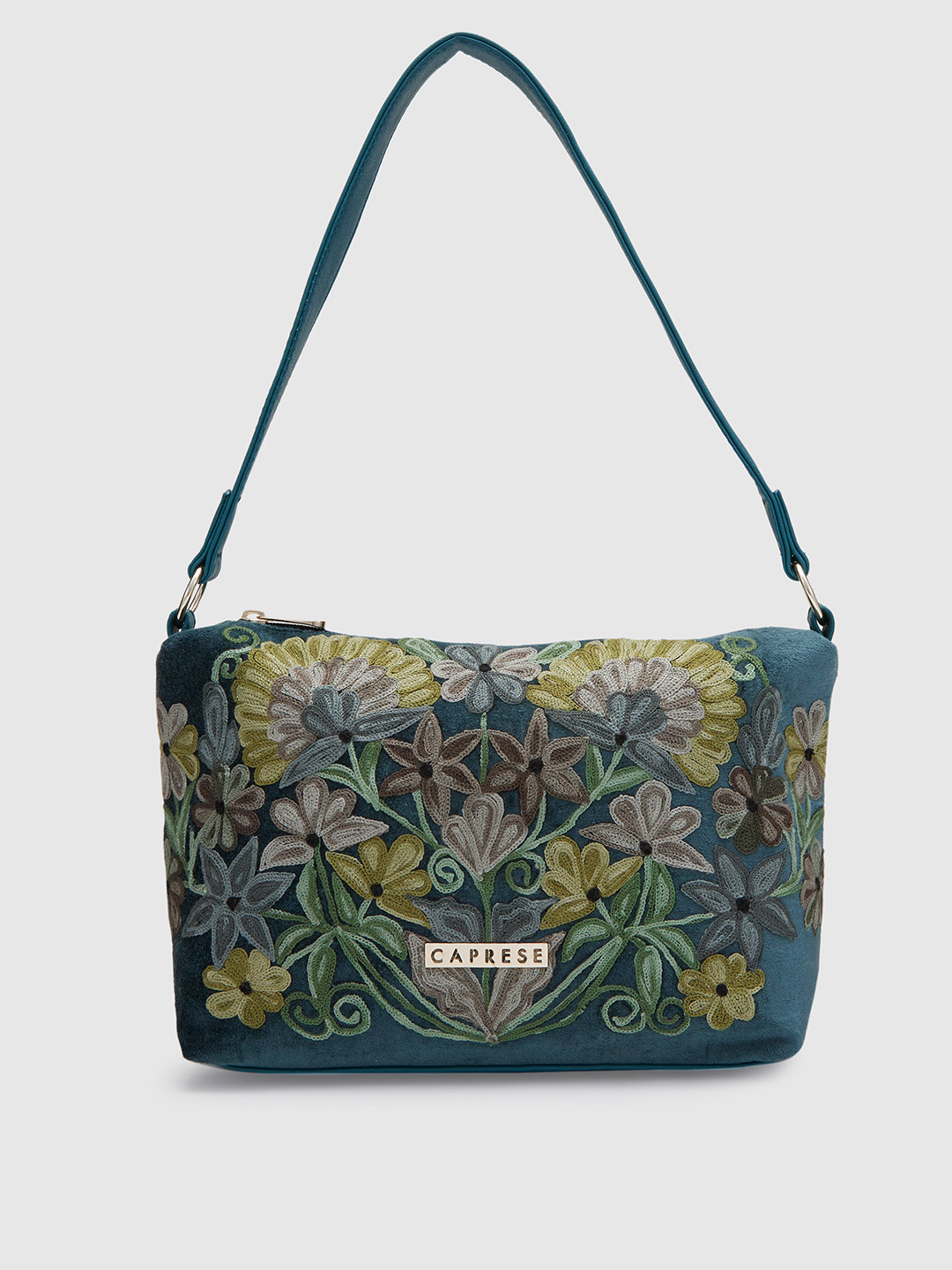 Buy Caprese Floral Embroidered Structured Shoulder Bag - Handbags for ...