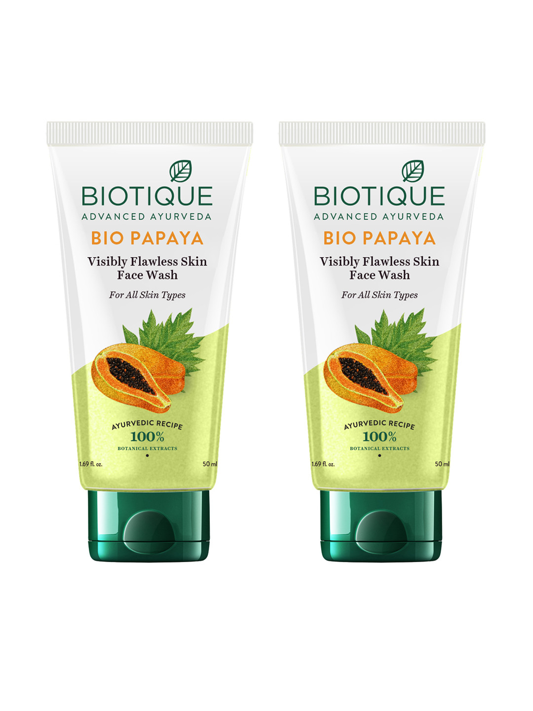 Buy Biotique Advanced Ayurveda Set Of 2 Bio Papaya Visibly Flawless ...