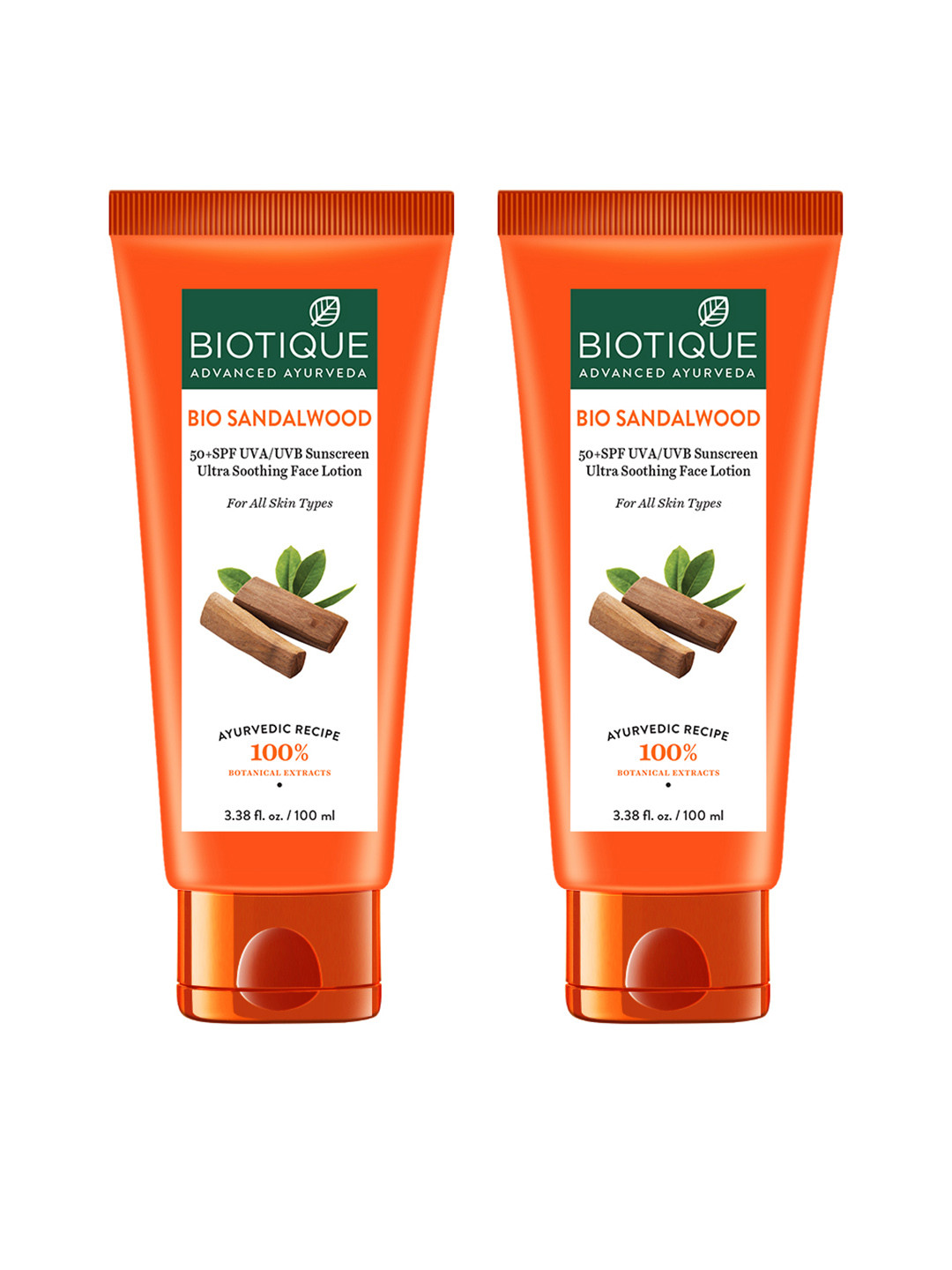 Buy Biotique Set Of 2 Bio Sandalwood Sunscreen Ultra Soothing Face ...