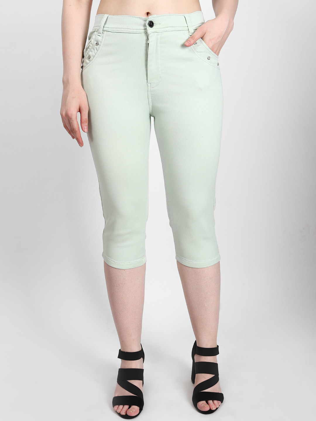 Buy TYFFYN Women Mid Rise Capris - Capris for Women 24191606 | Myntra