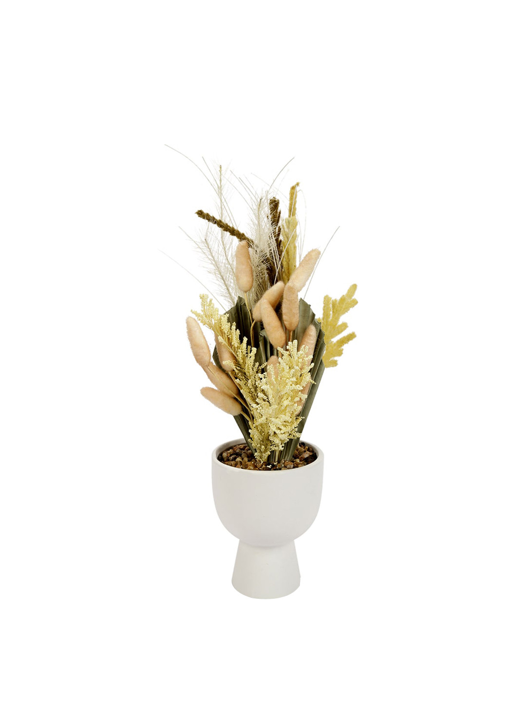 Buy Anko Beige Bleached Greenery Artificial Plant In Vase - Artificial ...
