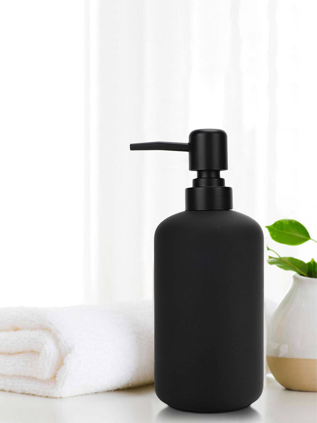 Buy Anko Black Polyresin Sap Dispenser 400 ML - Bathroom Accessories ...