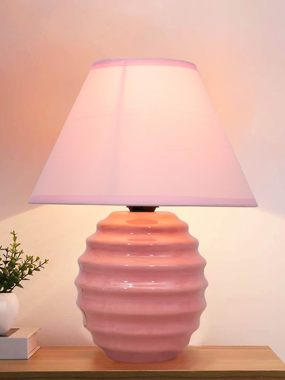 Buy Homesake Pink Ceramic Table Lamp - Table Lamps for Unisex 24206032 ...
