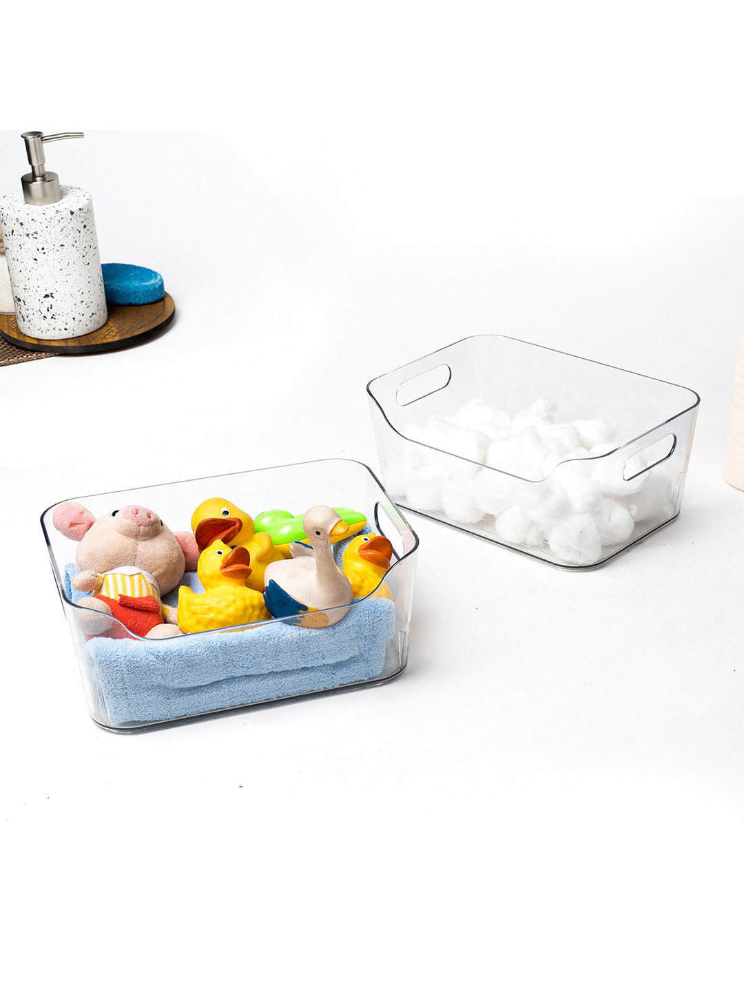 Buy Anko Transparent Clear Cut Out Edge Tub 2L - Container for Unisex ...