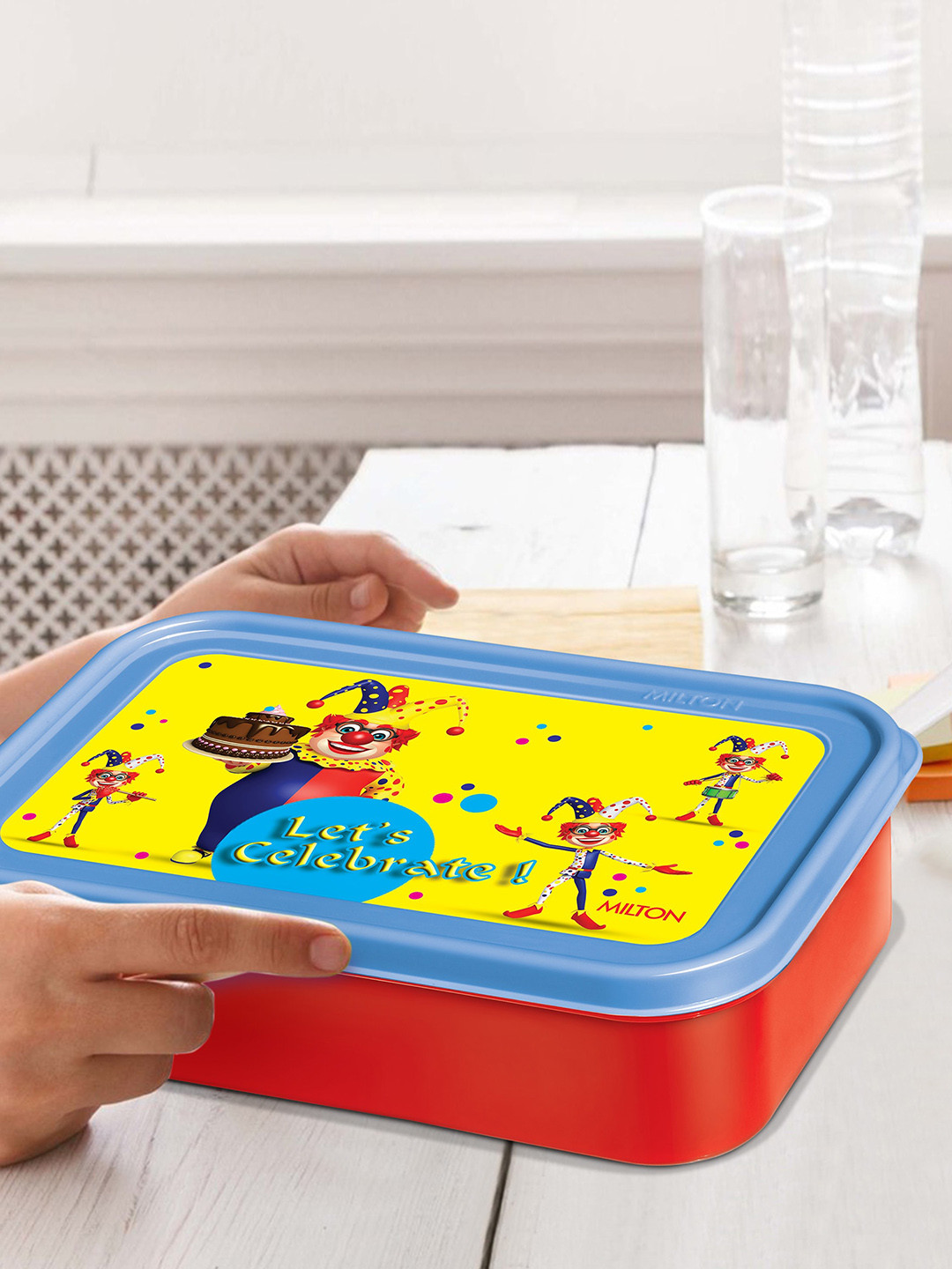 Buy Milton Red School Time Plastic Kids Lunch Box 600 Ml - Lunch Box ...