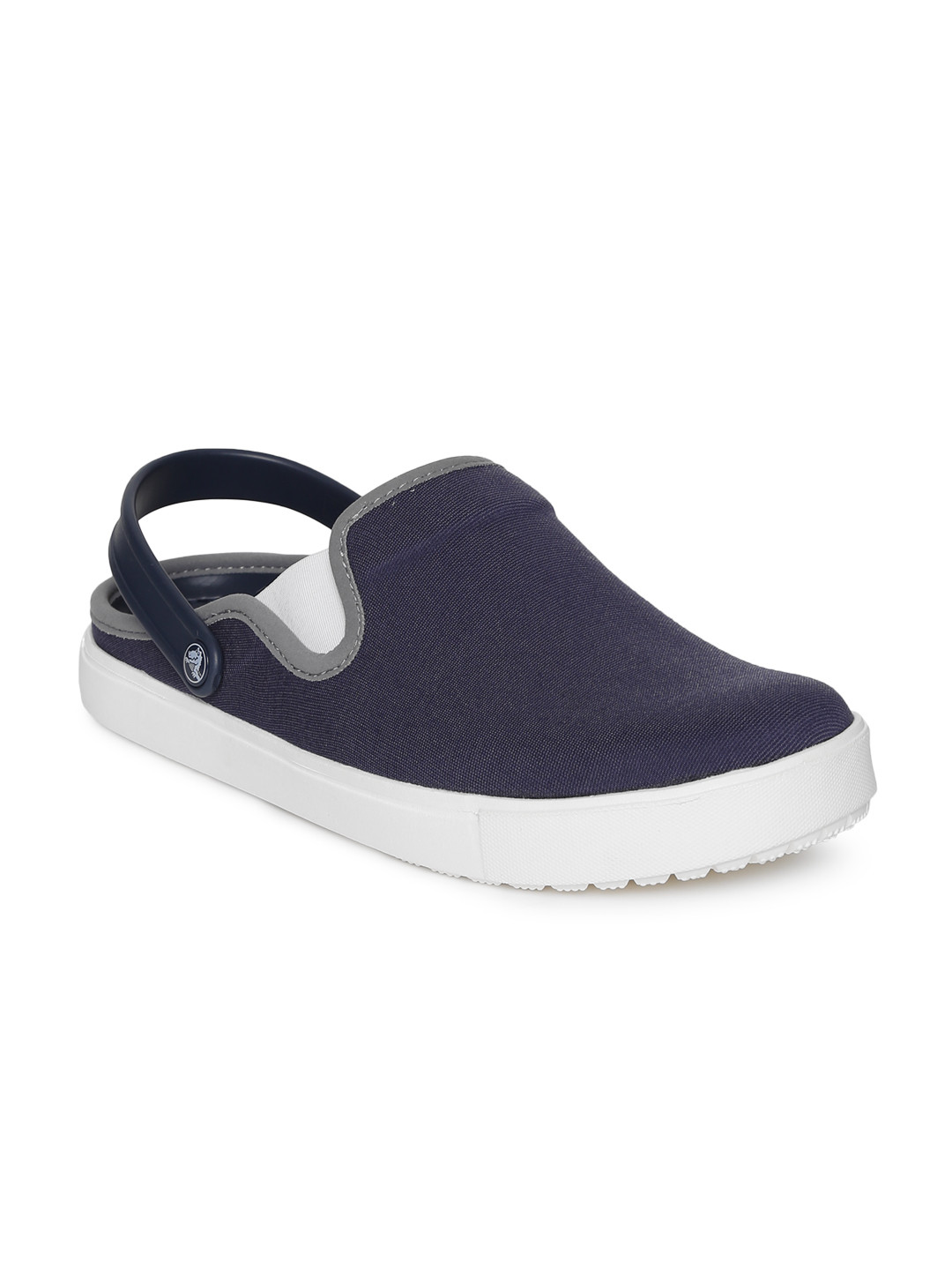 Buy Crocs Unisex Navy Blue Solid CitiLane Canvas Clogs - Flip Flops for ...