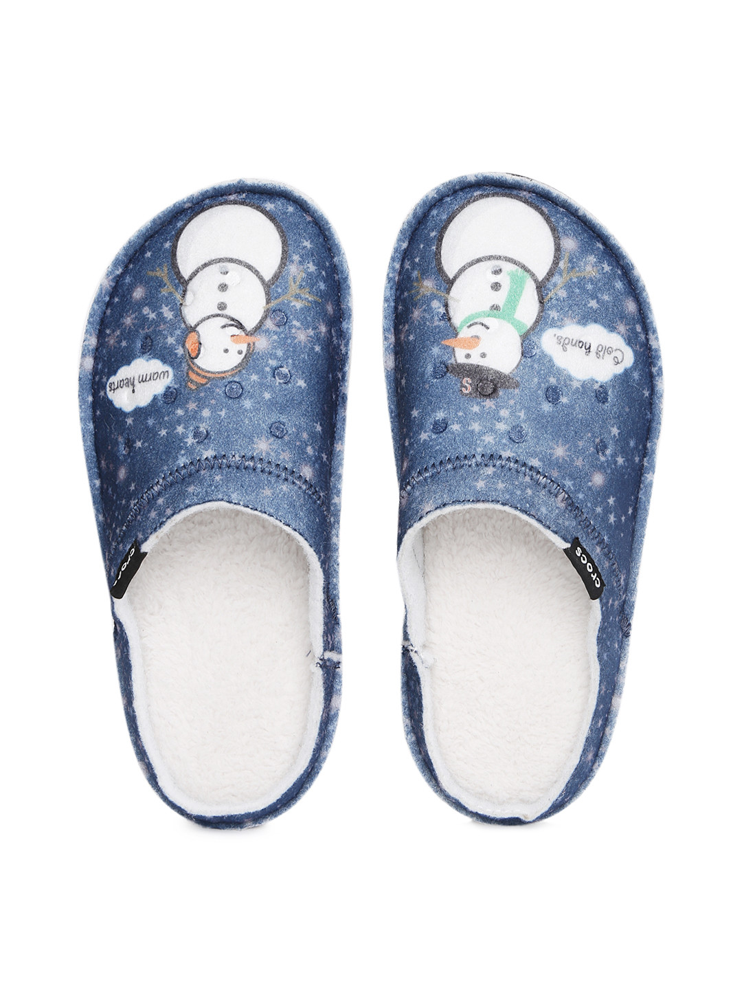 Buy Crocs Unisex Blue Printed Sliders - Flip Flops for Unisex 2420933 ...