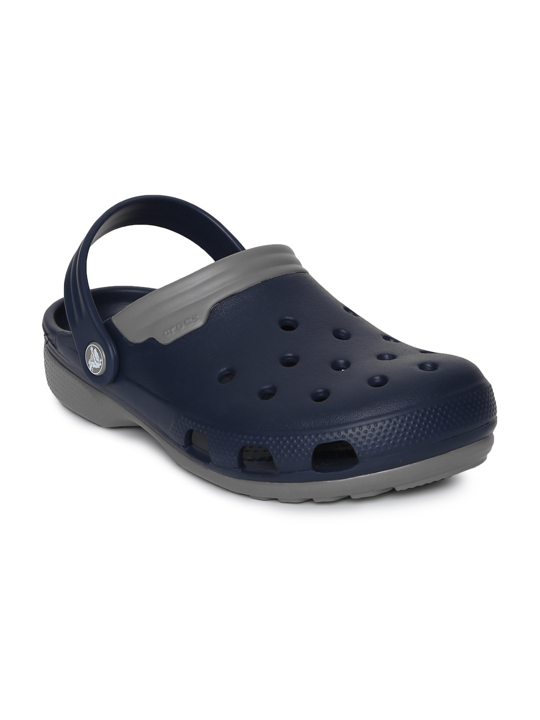 Buy Crocs Unisex Navy Blue Solid Duet Clogs - Flip Flops for Unisex ...