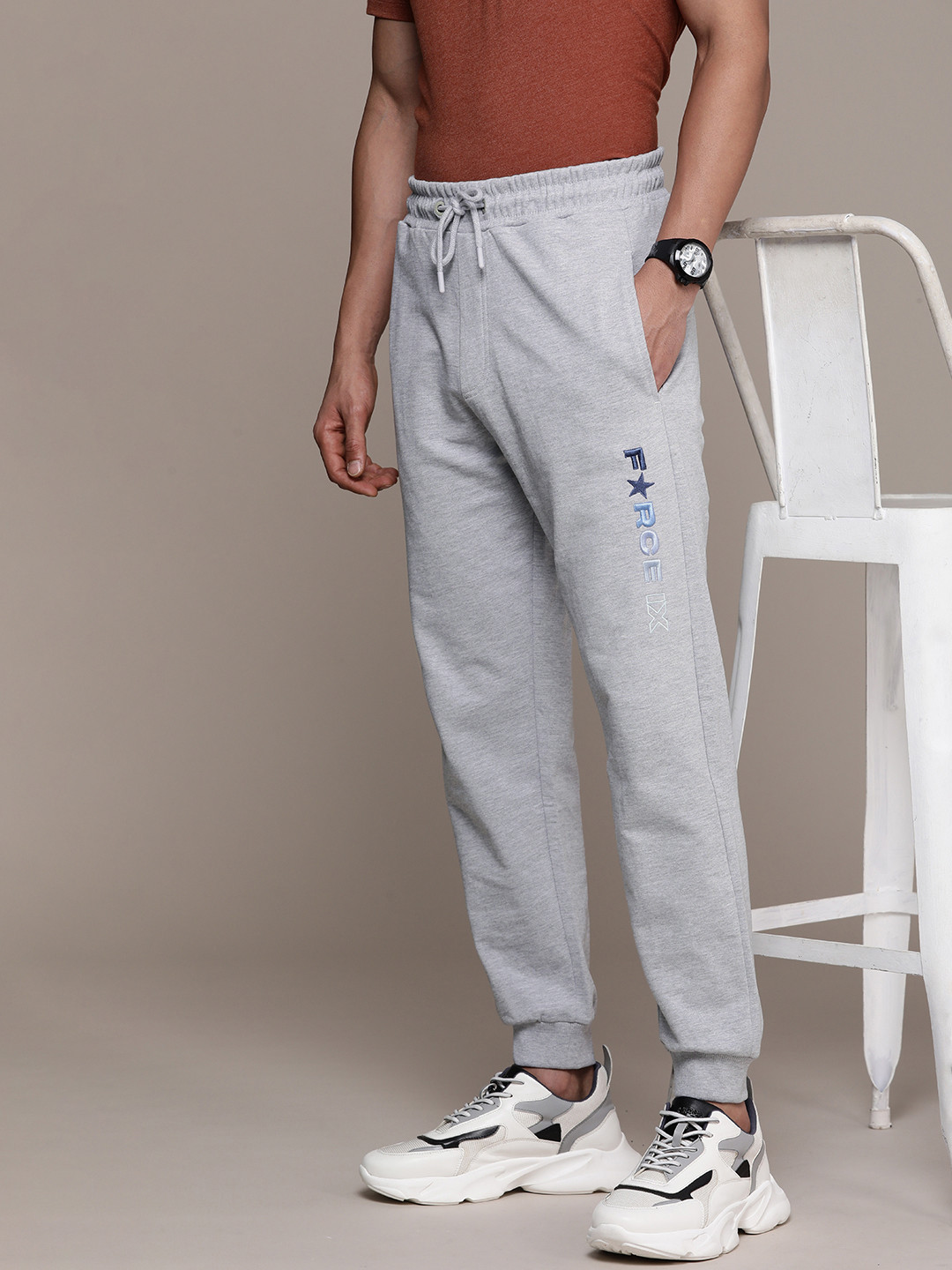 Buy FORCE IX Men Solid Regular Fit Joggers Track Pants - Track Pants ...